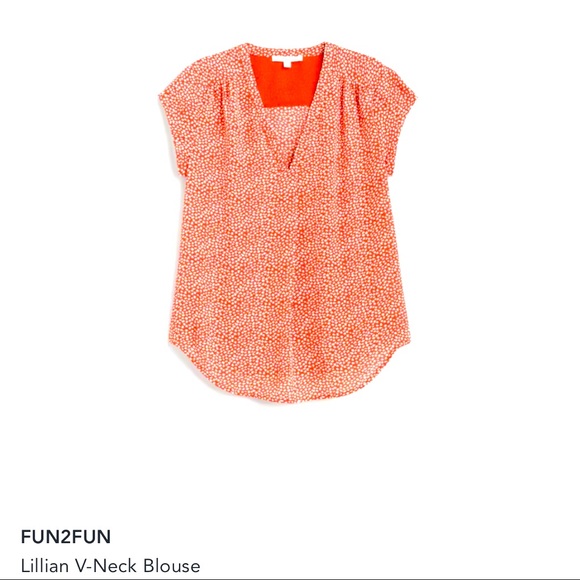 fun 2 fun | Tops | Fun2fun Womens Lillian Short Sleevespotted Vneck ...